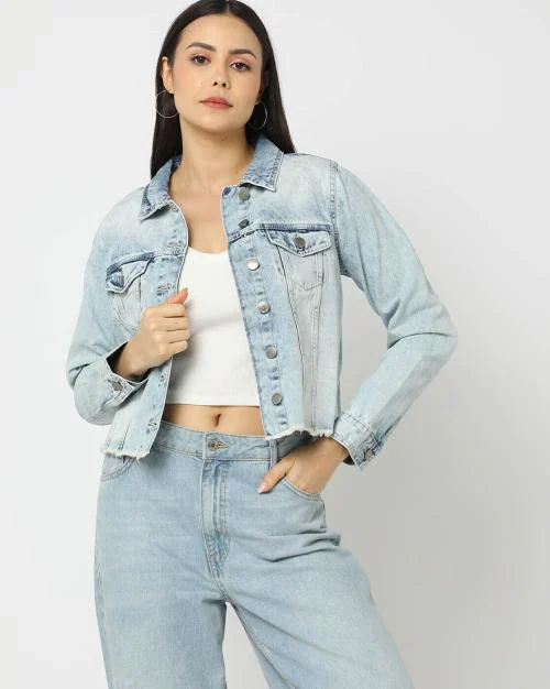 Buy Washed Denim Jacket Online at Best Prices in India - JioMart.
