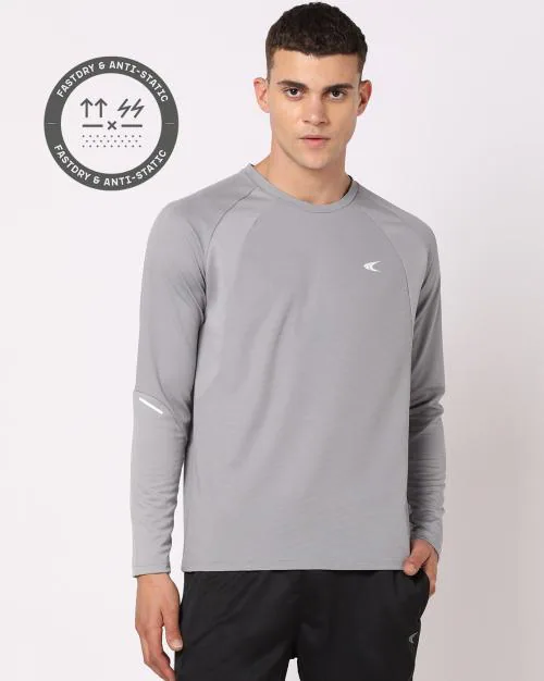 Buy Regular Fit Active Training Printed Crew-Neck T-Shirt Online at ...