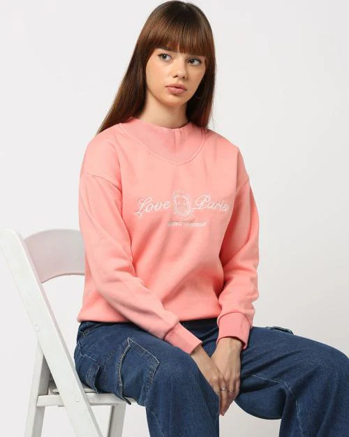Buy Typographic Embroidered Sweatshirt Online at Best Prices in India ...