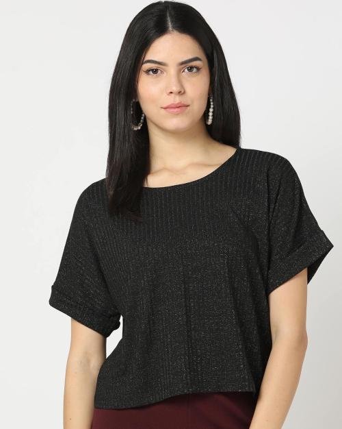 Buy Knitted Round-Neck Top Online at Best Prices in India - JioMart.