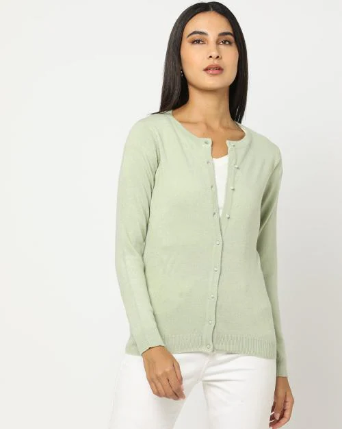 Buy Ribbed Button-Down Cardigan Online at Best Prices in India - JioMart.