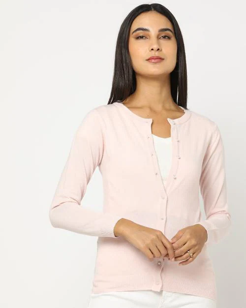 Buy Ribbed Button-Down Cardigan Online at Best Prices in India - JioMart.