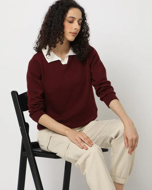 Buy Cutaway Collar Pullover Online at Best Prices in India - JioMart.