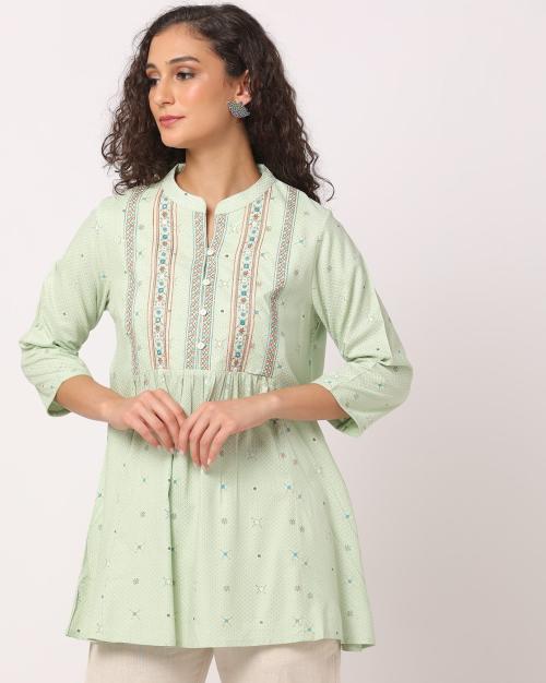 Buy Printed Tunic with Embroidery Online at Best Prices in India - JioMart.