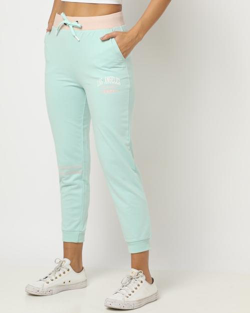 Buy Women Striped Joggers with Drawstring Waist Online at Best Prices ...