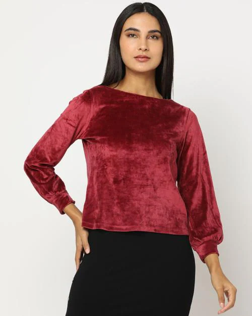 Buy Fig swt shirt wine xs Online at Best Prices in India - JioMart.