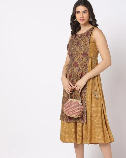 Buy Printed Layered A-Line Dress Online at Best Prices in India - JioMart.