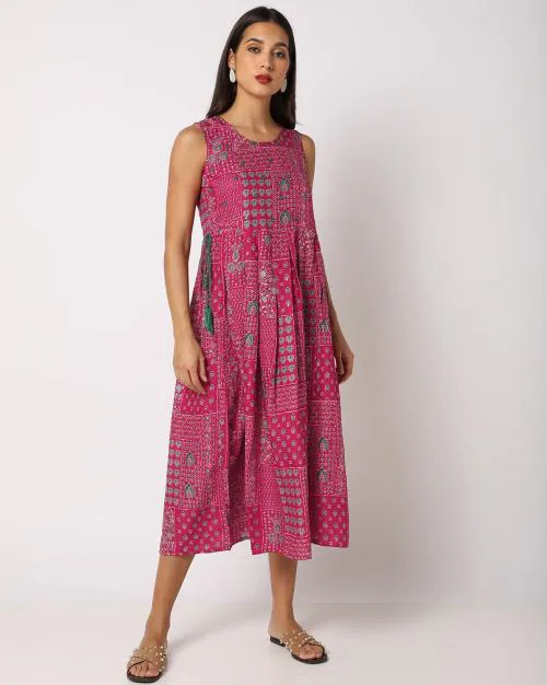 Buy Floral Print A-Line Dress Online at Best Prices in India - JioMart.