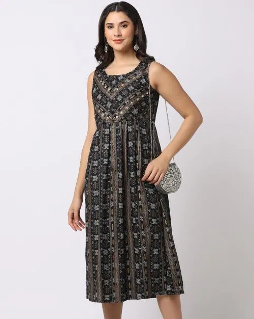 Buy Printed A-Line Dress Online at Best Prices in India - JioMart.