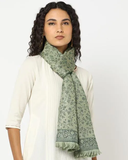 Buy Floral Woven Acrylic Stole Online at Best Prices in India - JioMart.