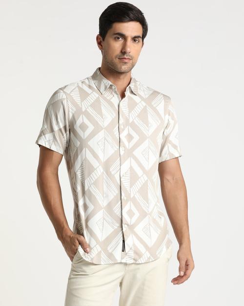 Buy Geometric Print Shirt Online at Best Prices in India - JioMart.
