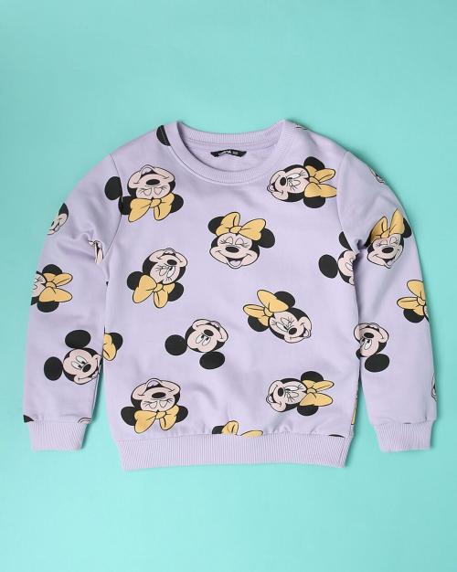 Buy Minnie Mouse Print Crew-Neck Sweatshirt Online at Best Prices in ...
