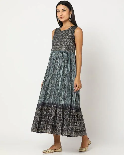 Buy Printed A-Line Dress Online at Best Prices in India - JioMart.