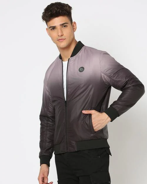 Buy Ombre-Dyed Reversible Bomber Jacket Online at Best Prices in India ...
