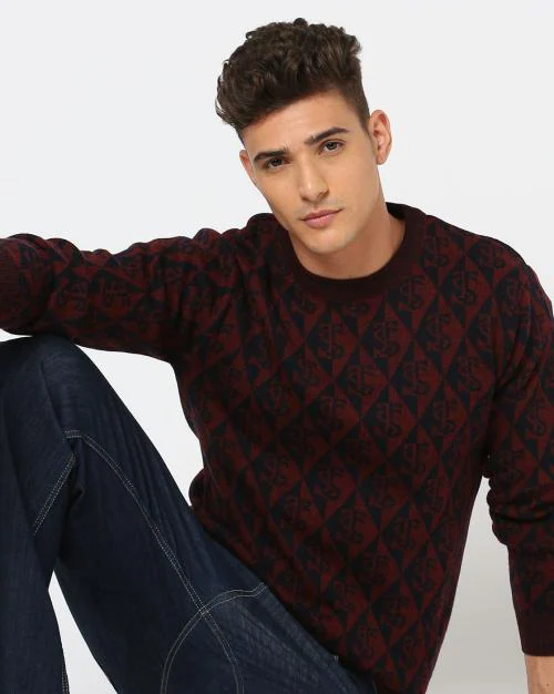 Buy Patterned Regular Fit Sweater Online at Best Prices in India - JioMart.