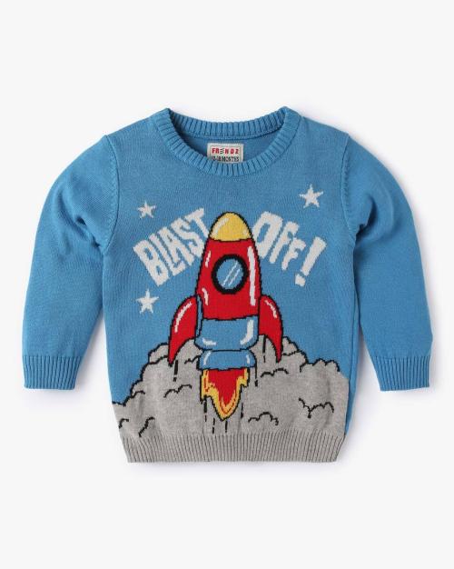 Buy Cartoon Pattern Crew-Neck Pullover Online at Best Prices in India - JioMart.