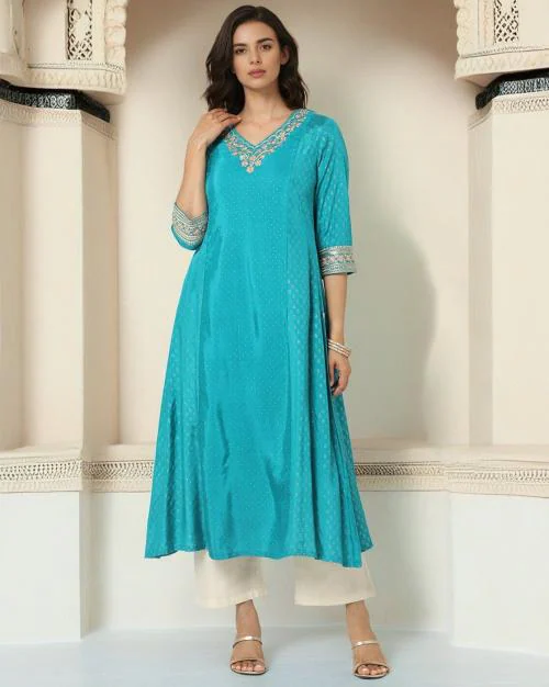 Buy Embroidered Flared Kurta Online at Best Prices in India - JioMart.