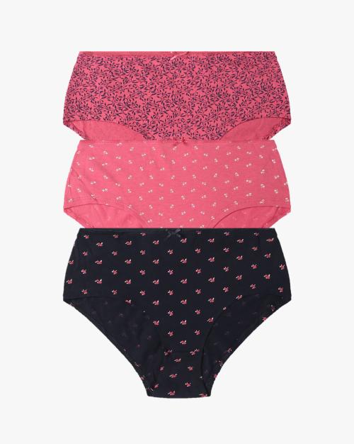 Buy Pack of 3 Cotton High Rise Hipster Panty Online at Best Prices in ...