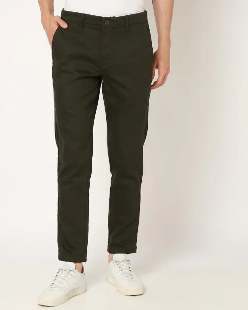 Buy Men Low-Rise Cropped Fit Chinos Online at Best Prices in India ...