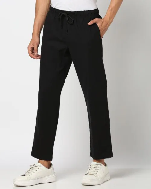 Buy Men Flat-Front Relaxed Fit Chinos Online at Best Prices in India ...