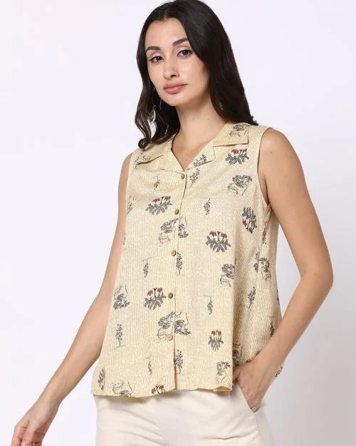 Buy Women Floral Print Regular Fit Shirt Online at Best Prices in India ...