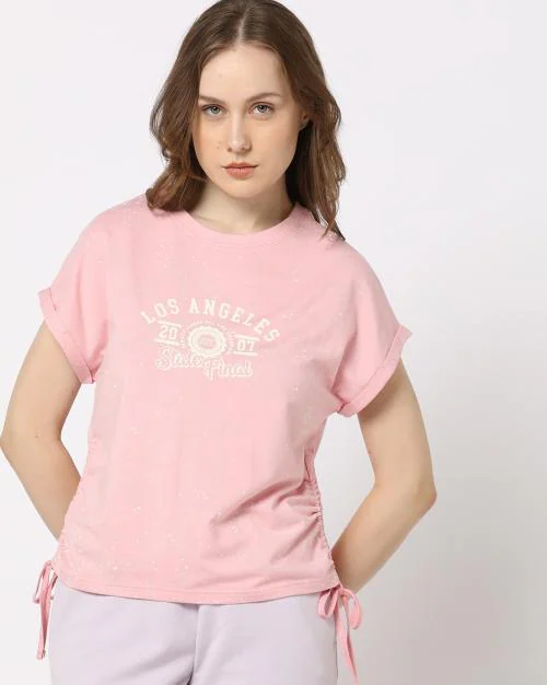 Buy Women Graphic Print Crew-Neck Top Online at Best Prices in India ...