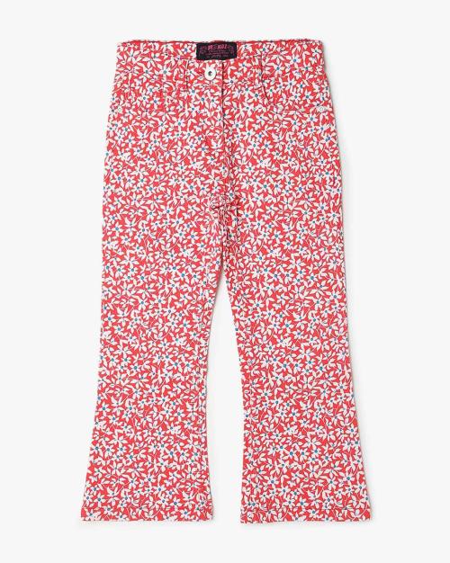 Buy Girls Floral Print Bootcut Pants Online at Best Prices in India ...