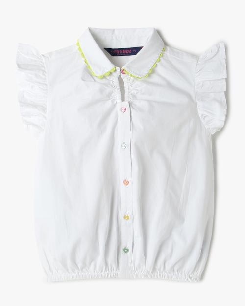 Buy Girls Regular Fit Button-Front Top Online at Best Prices in India ...