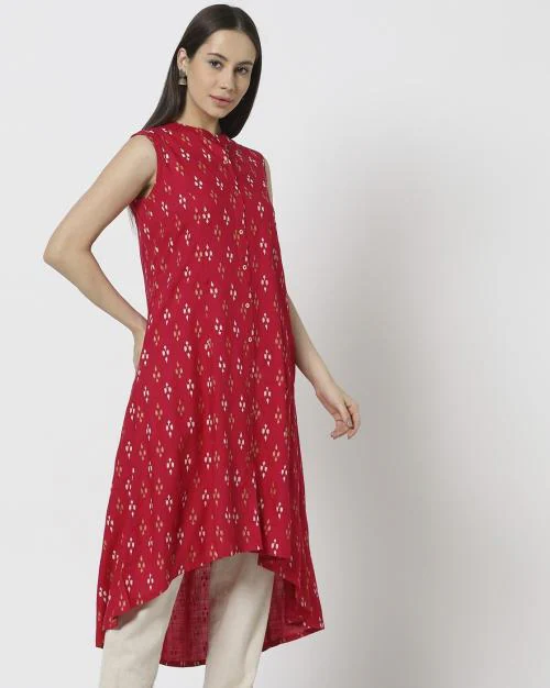 Buy Women Ikat Print A-Line Kurta Online at Best Prices in India - JioMart.