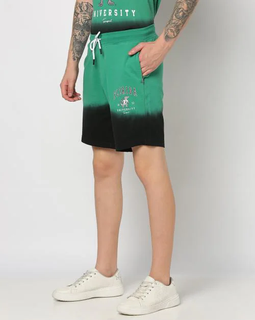 Buy Men Ombre-Dyed Florida Print Regular Fit Shorts Online at Best ...