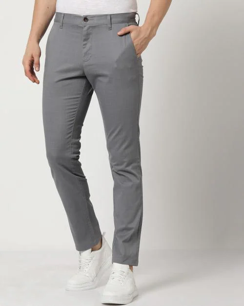 Buy Men Checked Tapered Fit Chinos Online at Best Prices in India ...