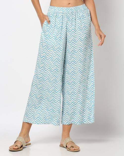 Buy Women Chevron Print Palazzos Online at Best Prices in India - JioMart.