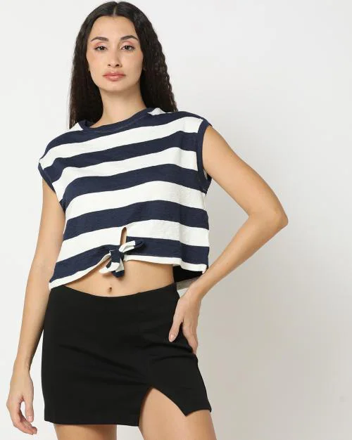Buy Women Striped Relaxed Fit Top Online at Best Prices in India - JioMart.