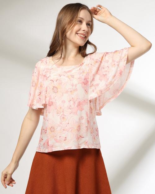 Buy Women Floral Print Relaxed Fit Top Online at Best Prices in India ...