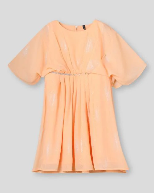 Buy Girls Foil Print Fit & Flare Dress Online at Best Prices in India ...