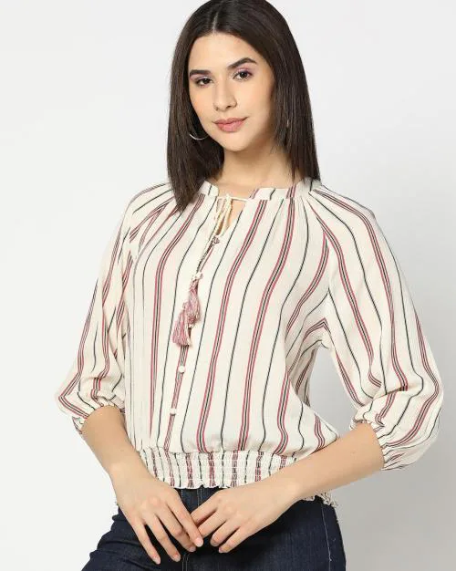 Buy Women Striped Regular Fit Top Online at Best Prices in India - JioMart.