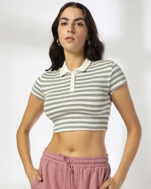 Buy Women Striped Crop Top Online at Best Prices in India - JioMart.