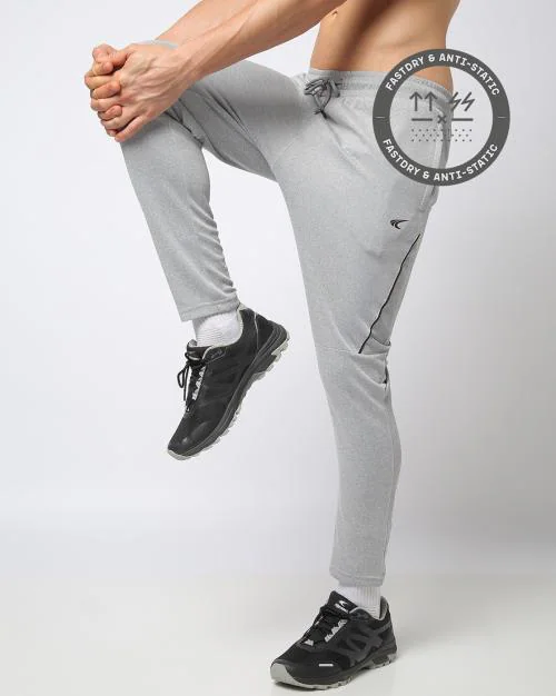 Buy Men Heathered Fitted Track Pants Online at Best Prices in India ...
