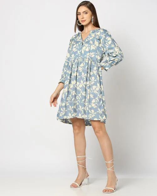 Buy Women Floral Print A-Line Dress Online at Best Prices in India ...