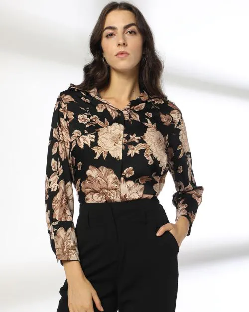 Buy Women Floral Print Regular Fit Shirt Online at Best Prices in India ...
