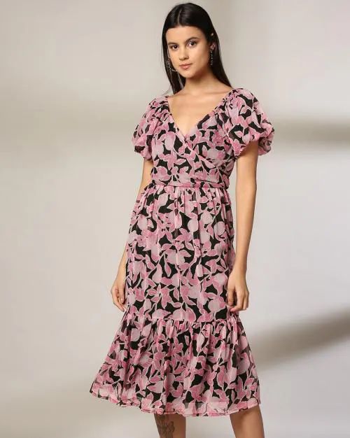 Buy Women Floral Print A-Line Dress Online at Best Prices in India ...