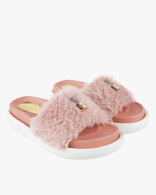 Buy Slides with Fur Accent Online at Best Prices in India - JioMart.