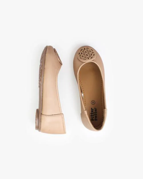 Buy Laser-Cut Round-Toe Ballerinas Online at Best Prices in India ...