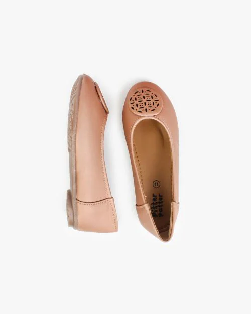 Buy Laser-Cut Round-Toe Ballerinas Online at Best Prices in India ...