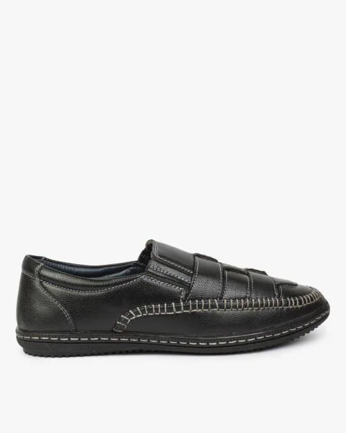 Buy Panelled Slip-On Shoes with Moc-Stitch Online at Best Prices in ...