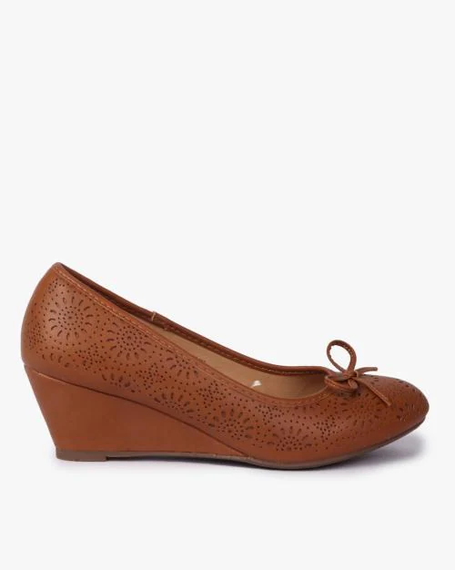 Buy Laser-Cut Wedges with Bow Accent Online at Best Prices in India ...