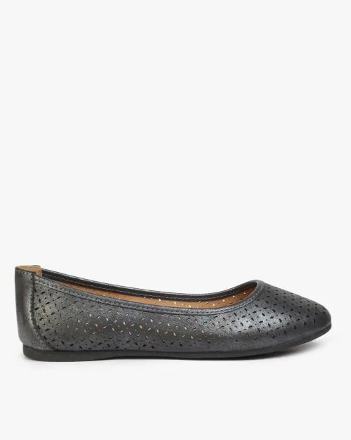 Buy Laser-Cut Round-Toe Ballerinas Online at Best Prices in India ...