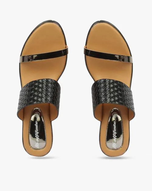 Buy Platform Heels with Basket-Weave Patterned Strap Online at Best ...