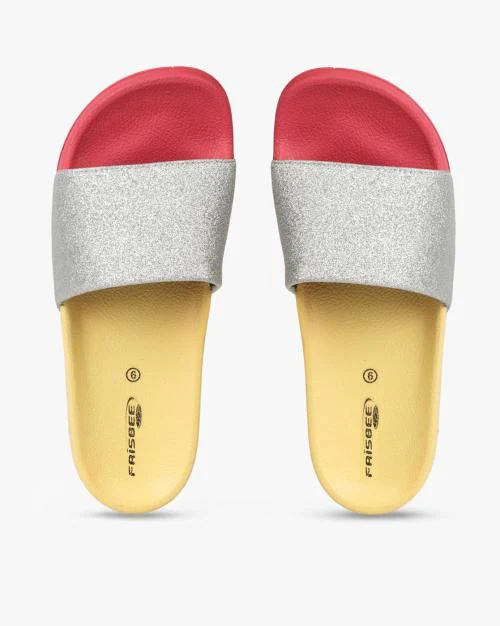 Buy Colourblock Open-Toe Sliders Online at Best Prices in India - JioMart.
