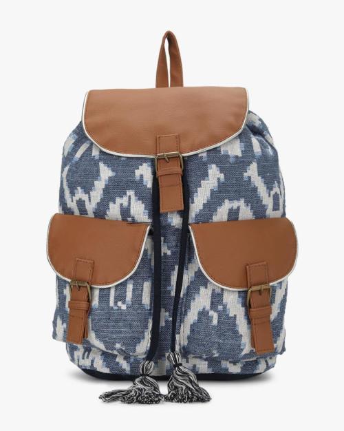 Buy Ikat Print Backpack with Adjustable Back Straps Online at Best ...